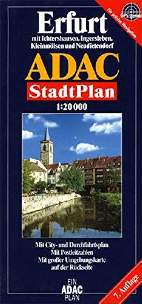 Erfurt térkép ADAC 1:20 000 , 752579, Németország város térk